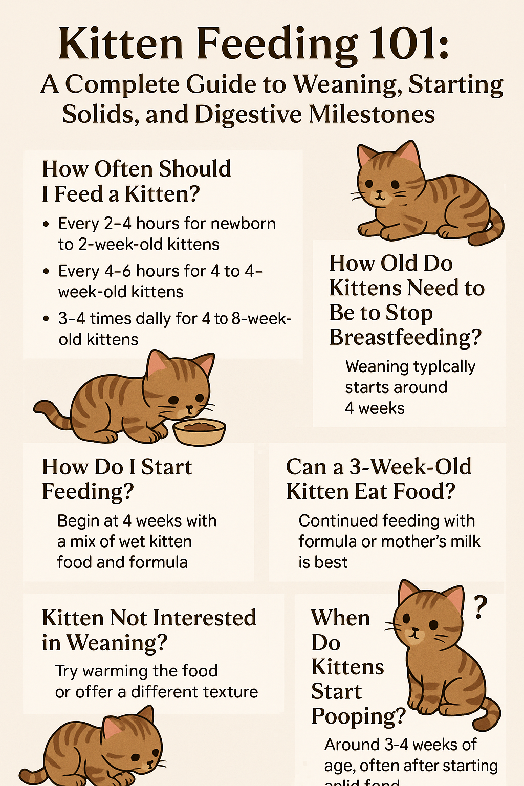 How to feed kittens ? : A Guide to Weaning, Starting Solids, and ...